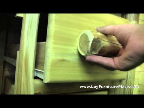 Log Bathroom Vanity | Cedar Lake Log Cabin Vanity from JHE's