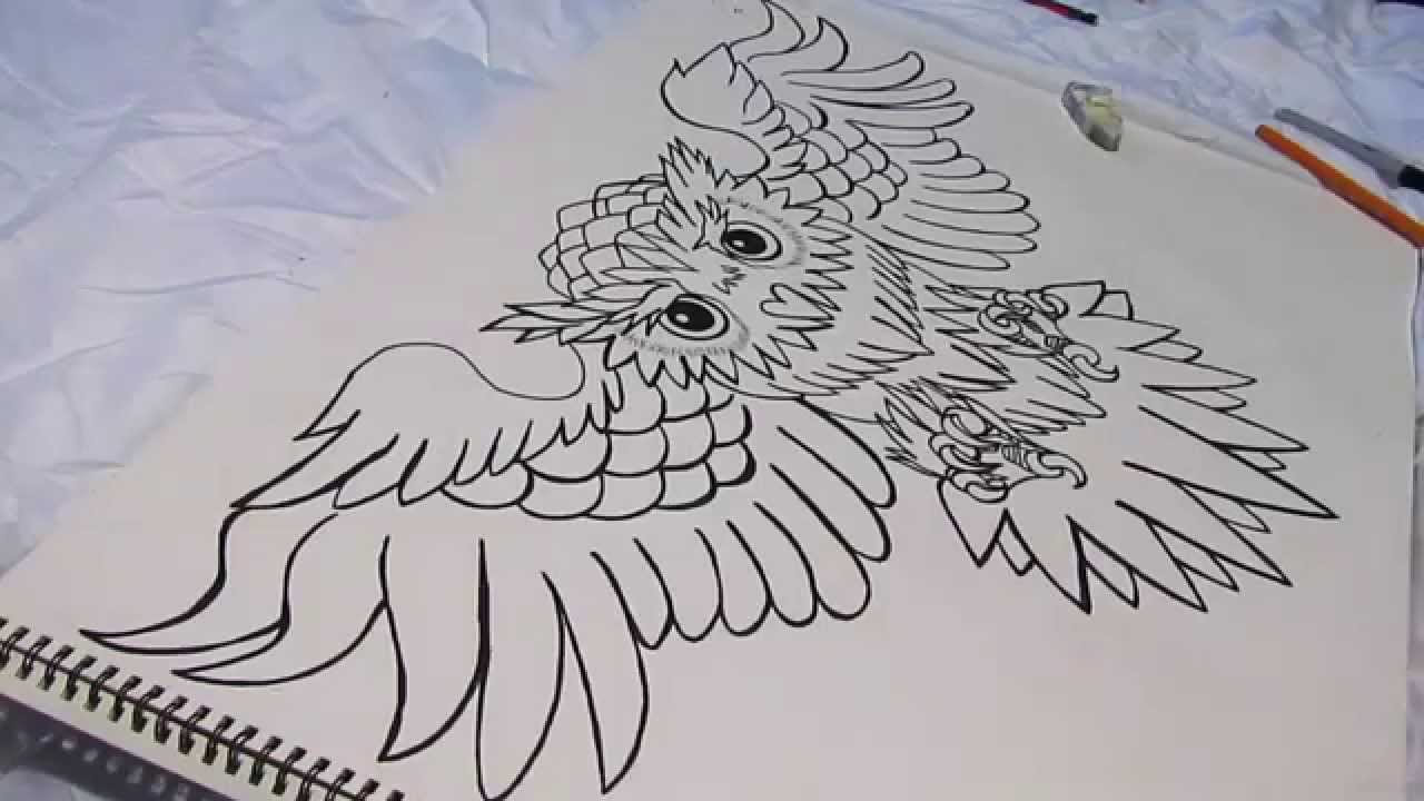 Your typical owl chest tattoo.