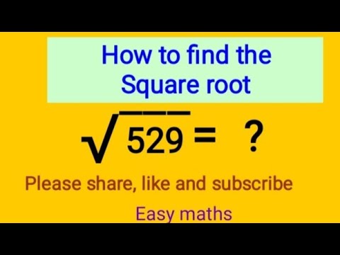 How to find the square root √529