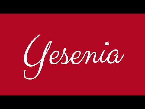 Learn how to Sign the Name Yesenia Stylishly in Cursive Writing