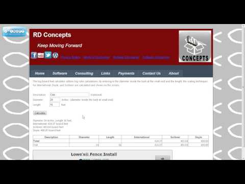 Online Board Feet Calculator for Logs Demo