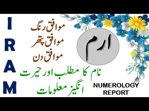 Iram Name Meaning | Iram Lucky Day | Iram Lucky Stone | Iram Numerology | Numerology
