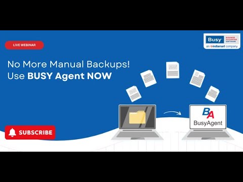 Maximize BUSY Agent: Auto Backup, Mobile Sync & Reminders | 100% Data Safety for MSMEs