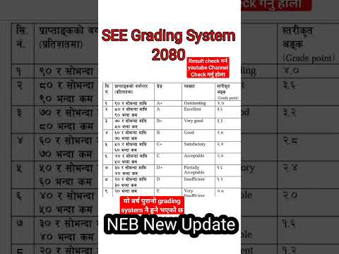 SEE Grading System 2080 || SEE Non Grading System #seeresult #seeresult2079 #seeresult2080 #neb