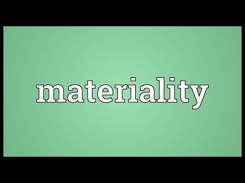 Materiality Meaning