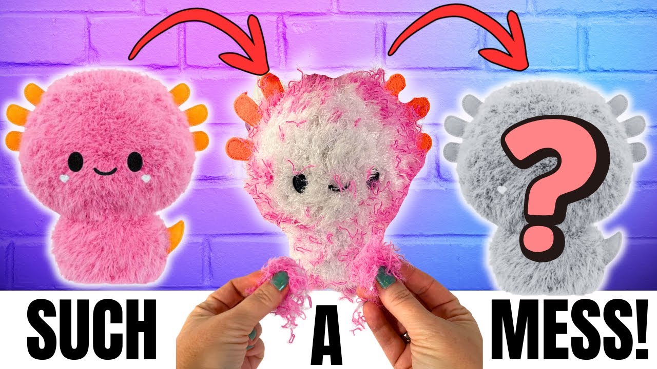 Fluffie Stuffiez Axolotl Squishy Surprise Reveal 🦎💖 | Honest Review + Fake Jellyfish Tank
