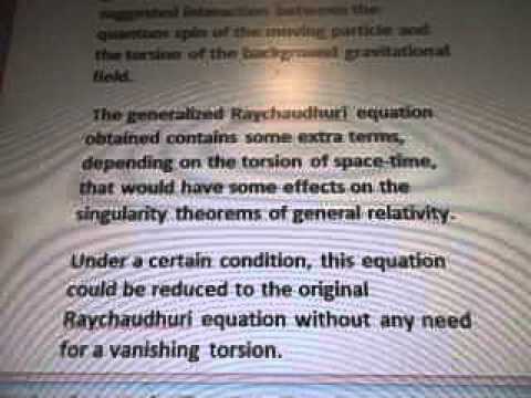 Line 22 7b198 Raychaudhuri Equation Spin Torsion Parallelism Geometry ...