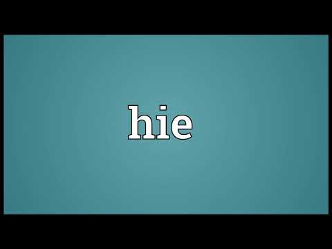 Hie Meaning
