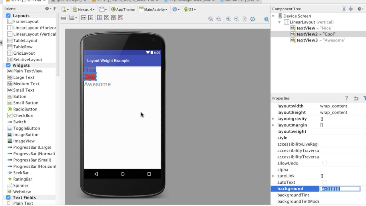 How to properly use Android:Layout_Weight parameter - Android Programming