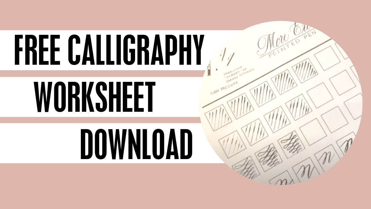 Calligraphy Worksheet Demo - FREE DOWNLOAD