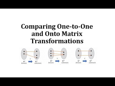 Comparing One-to-One and Onto Matrix Transformations | Math Help from ...