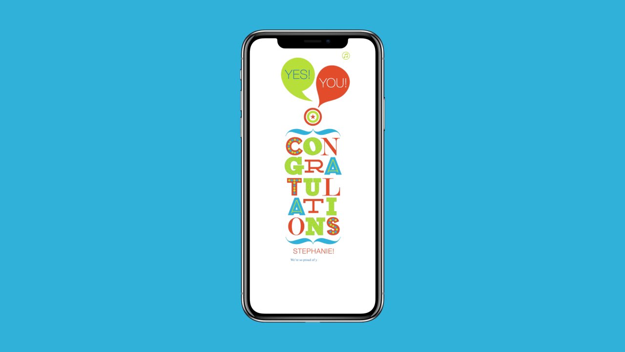Congratulations animated eGift Card prototype