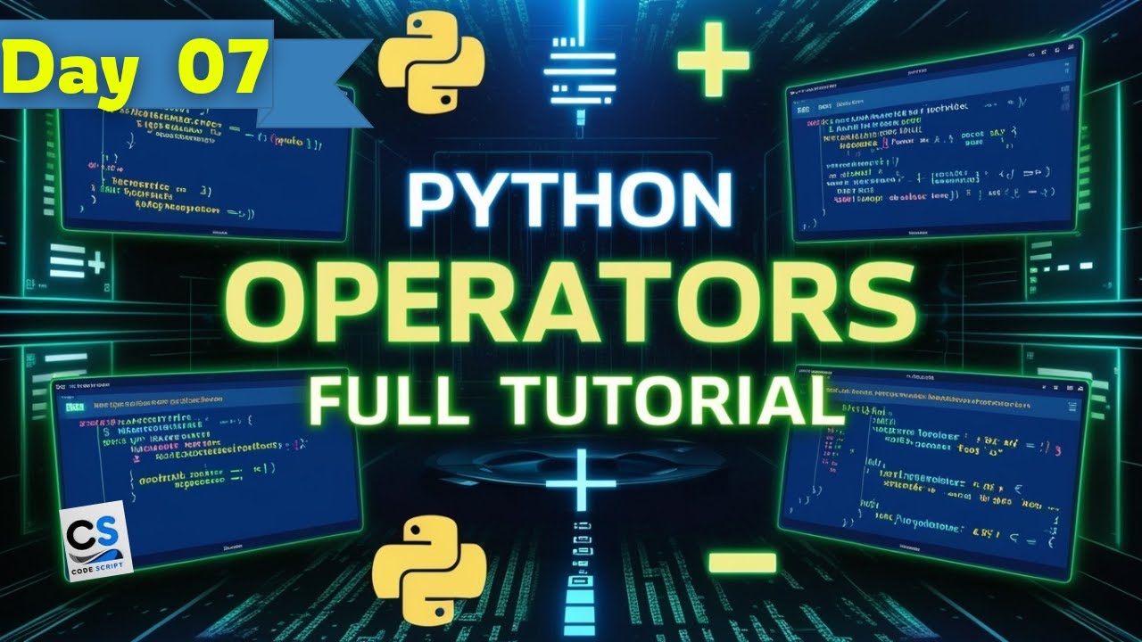 Day 07 : Python Operators Full Course in just 5 minutes. @codee_script
