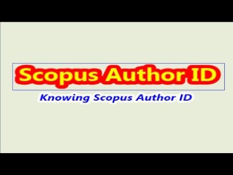 Scopus Author ID | By Dr.Selvaganesan & Dr.Jana