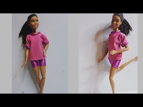 Diy Barbie's gym clothes