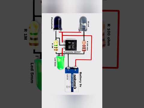 IR Sensor Circuit Using Photodiode and Transistor BC547 #circuitbasics