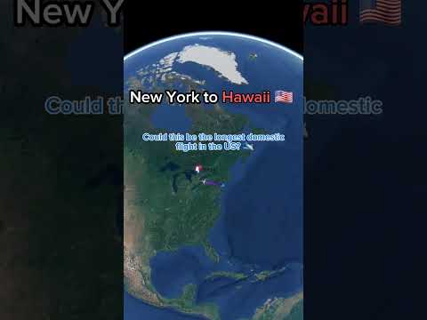 New York to Honolulu 🇺🇸 Is this the longest domestic flight in the USA? | FLIGHT ROUTE MAP