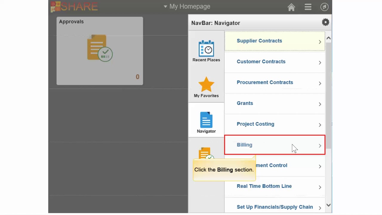 Contracts to Billing Interface and Process Billing Interface
