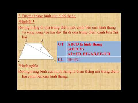 ĐƯỜNG TRUNG BÌNH CỦA TAM GIÁC, HÌNH THANG tt