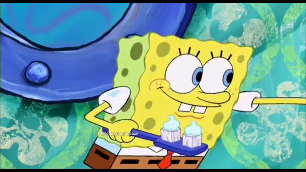 Spongebob Brushing His Eyes Meme Format