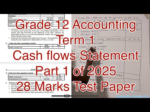 Grade 12 Accounting Term 1 | Cash flows Statement Full lesson | Part 1 of 2025