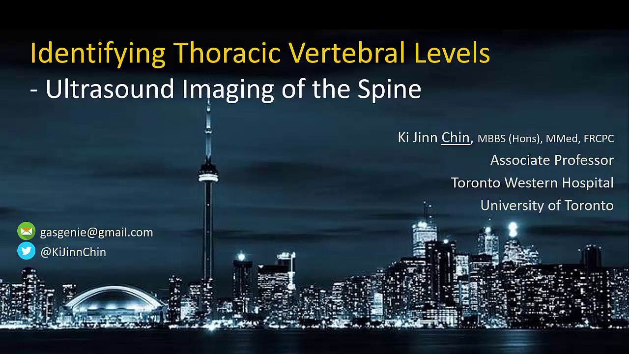Ultrasound identification of thoracic vertebral levels