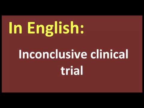 Inconclusive clinical trial arabic MEANING