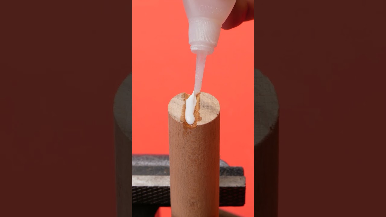 Gluing two wood sticks is this easy! #shorts