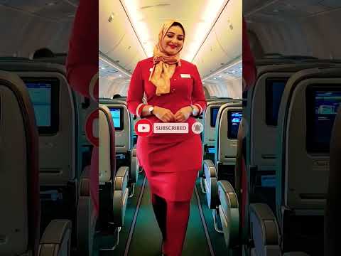 Arabian airhostess welcoming for customer 🥀 #shorts #ai #ytshaorts #viralshort #viralvideo