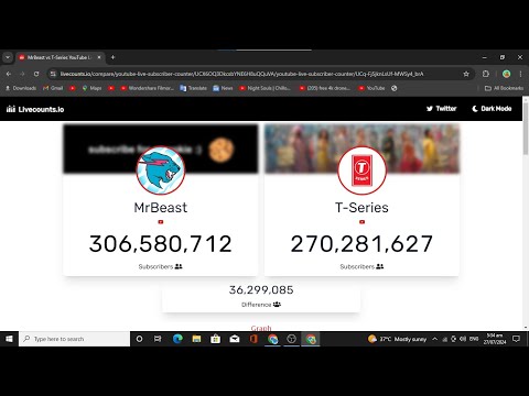 MrBeast VS T-Series Live Subscriber Count