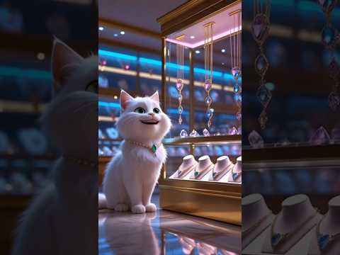 "💥A Magical necklace set💎 for an adorable girl #cat #catlovers #shortvideos #cute #shorts#cartoon