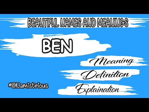 BEN name meaning | BENJAMIN name | BENJAMIN boy's name and meanings @Namystrious