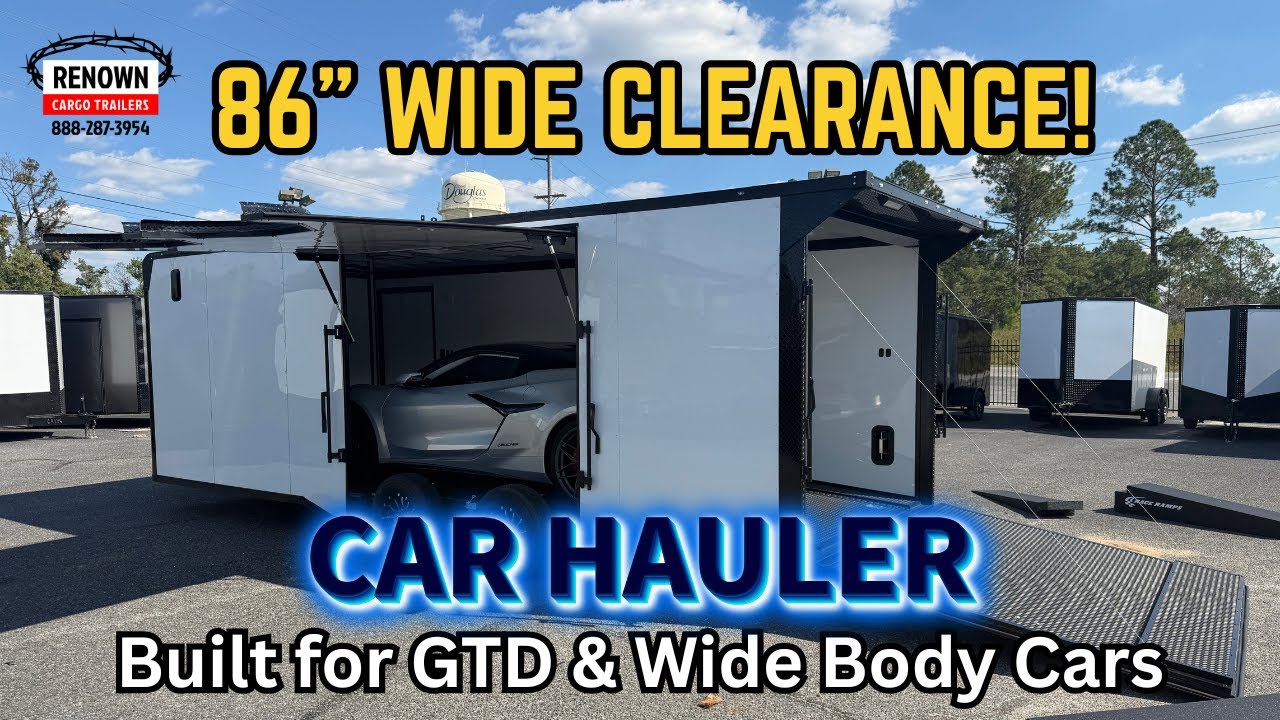 FINALLY! 86” Wheel Well Clearance: The Ultimate Custom Race Trailer for Wide-Body Cars