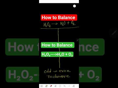 How to Balance H2O2 → O2 + H2O | Hydrogen Peroxide Decomposition Equation Explained