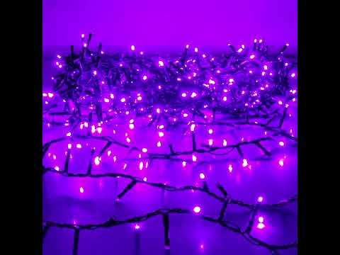 Orange & Purple Multi Function LED String Lights / Party Lights (500 Bulbs 36ft)