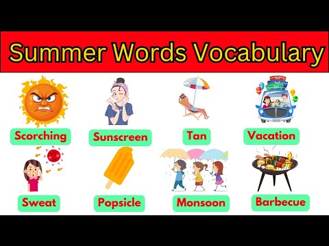 Summer Words Vocabulary | English Vocabulary with Sentences | Vocabulary with Meaning #learnenglish