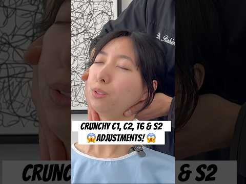 Crunchy C1, C2, T6 & S2 #chiropractic Adjustments #shorts @DrRahim