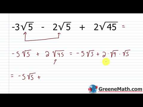 Algebra 1 Lesson #55 How to Add and Subtract Square Roots | What are Like Radicals
