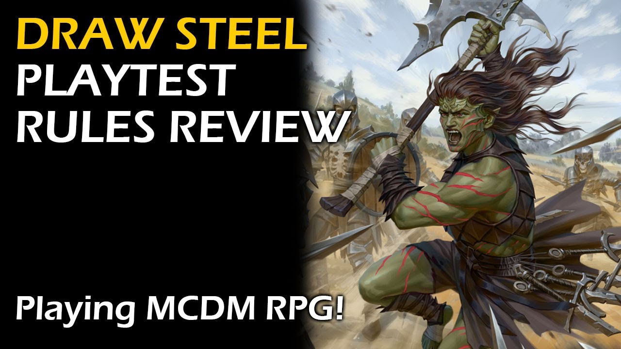Draw Steel Playtest Rules Review The MCDM RPG Has a Name!