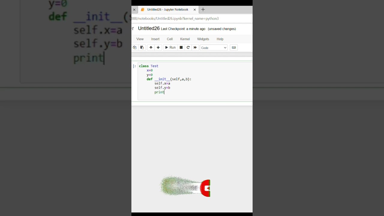 Python Constructor Function object of class 1Constructor with value pass #youtube #python #shorts