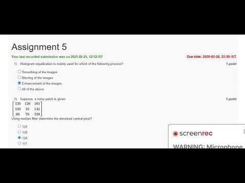 NPTEL Computer Vision And Image Processing week 5- Assignment Answers Jan2025
