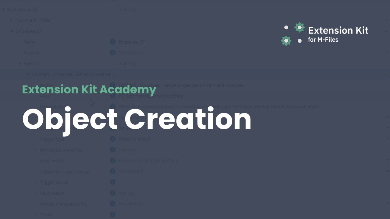 Introduction to Object Creation module