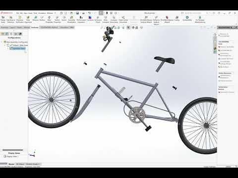 SOLIDWORKS Student Edition Academic Use Only Bike Assembly 2023 12 01 19 31 59