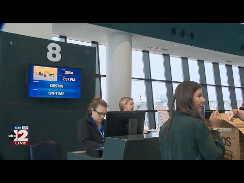 Bishop International celebrates its first Allegiant flight to Destin, Fl on Friday