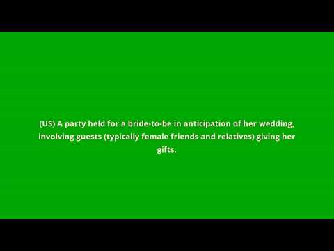 what is the meaning of bridal shower