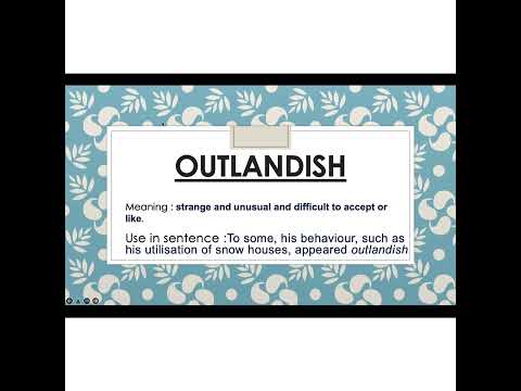 OUTLANDISH. #boostyourknowledge #vocabulary #ieltsspeaking#wordpower