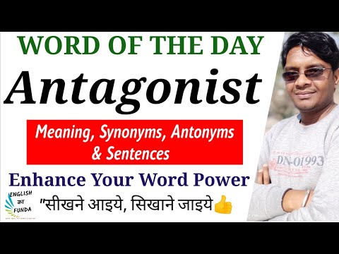 Antagonist Meaning in English and Hindi | Antagonist Synonyms and Antonyms | Antagonist in Sentences
