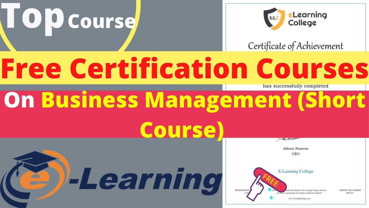 Business Management Short Course With Free Certificate From eLearning College