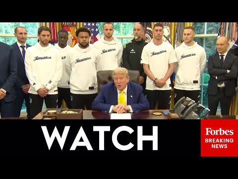 WATCH: President Trump Hosts Juventus Team In The Oval Office, Takes Reporters’ Questions