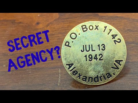 P.O. Box 1142 On Vintage Pin Represents Secret American Government Agency During WWII.